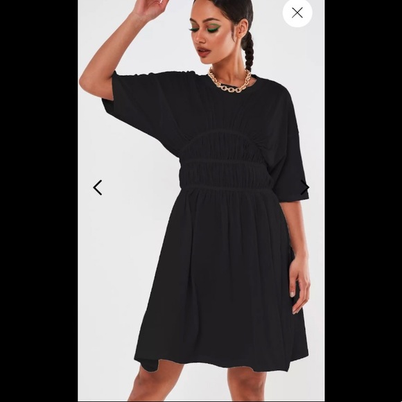 Missguided | Dresses | Black Ruched Missguided Mini Dress | Poshmark